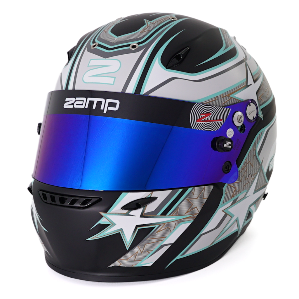 ZR-72 Matte Black / Grey / Blue – Zamp Helmets UK | Helmet 28