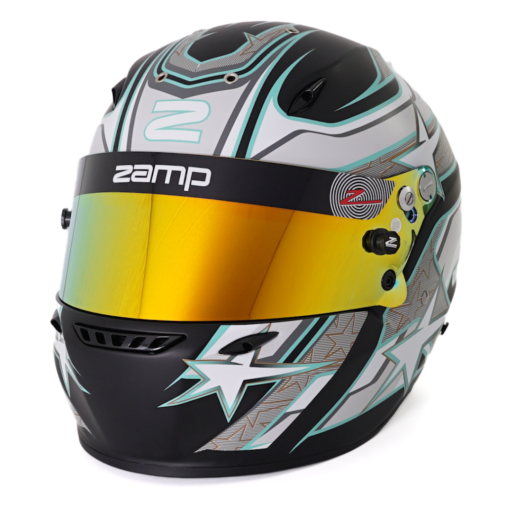 ZR-72 Matte Black / Grey / Blue – Zamp Helmets UK | Helmet 28