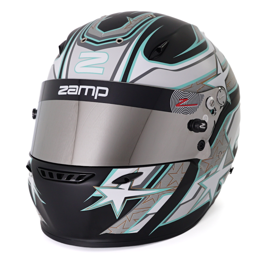 ZR-72 Matte Black / Grey / Blue – Zamp Helmets UK | Helmet 28